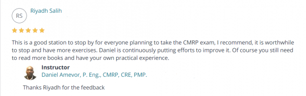 CMRP Exam Practice Test-Free Trial - 3D-MDS Academy