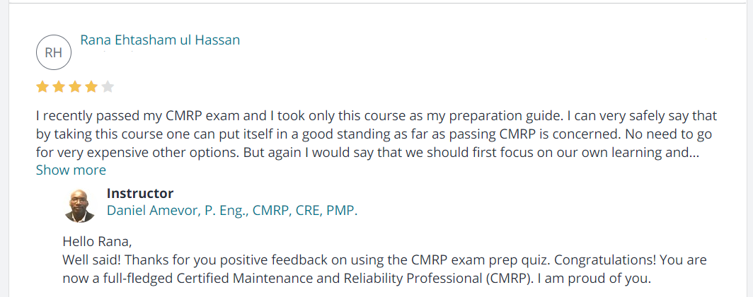 CMRP Exam Practice Test-Free Trial - 3D-MDS Academy